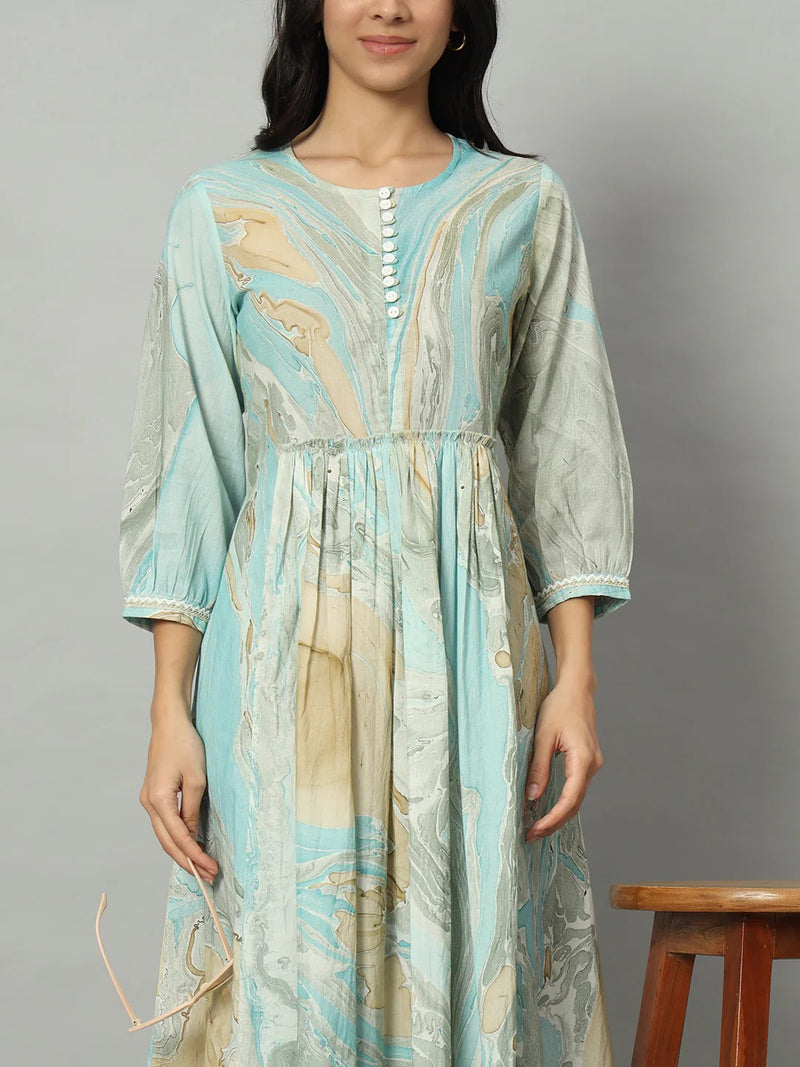Pastel Marble Elegance – Flowy Dress – Art Of Colours - Where Art meets ...